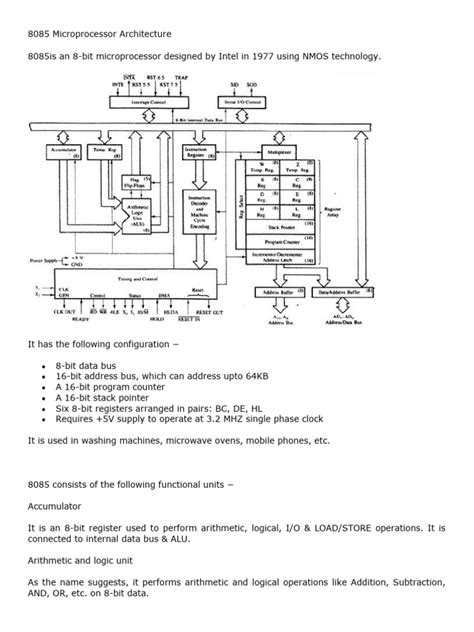 8085 microprocessor architecture pdf central processing unit computer data