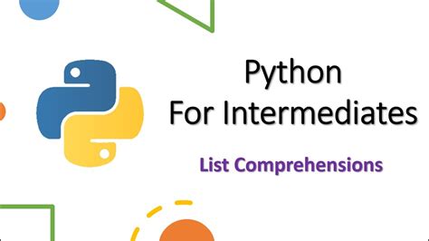 list comprehensions intermediate python 5 youtube