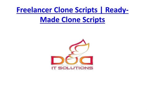 PPT Job Portal Clone Scripts Job Portal Clone DOD IT SOLUTIONS