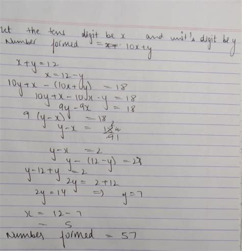 the sum of the digits of a two digit number is 12 if the new number formed by reversing the