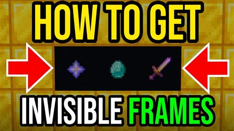 How To Get Invisible Item Frames Minecraft Bedrock Java Youtube