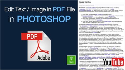 How To Change Text Or Image In PDF File Using Photoshop Easily Edit