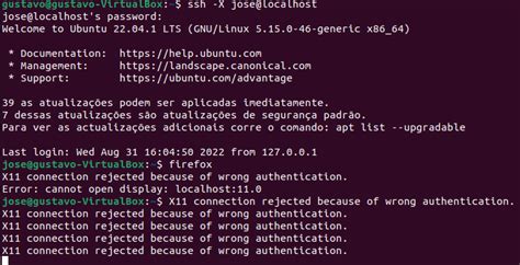 X Connection Rejected Because Of Wrong Authentication Linux Ii