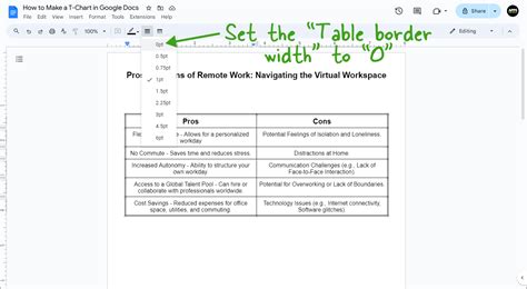 How To Make A T Chart In Google Docs 4 Free Templates