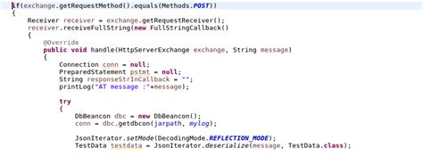 pass multiple json data in request body of postman and get it into java using undertow api