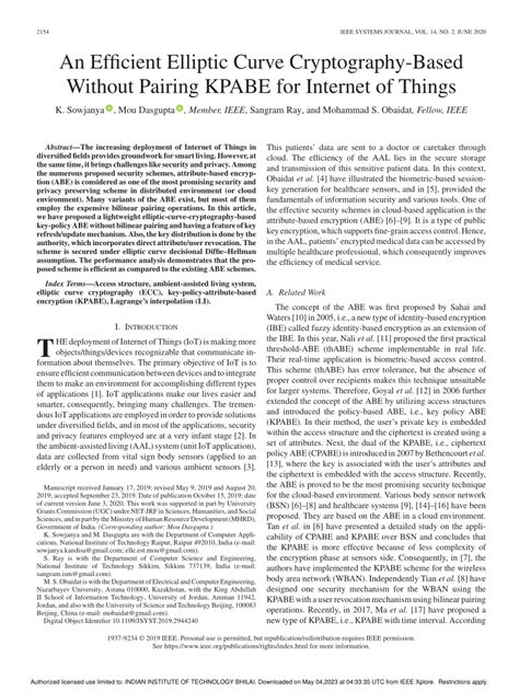 pdf an efficient elliptic curve cryptography based without pairing kpabe for internet of things