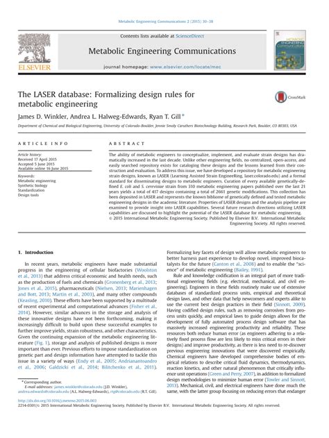 pdf the laser database formalizing design rules for metabolic engineering