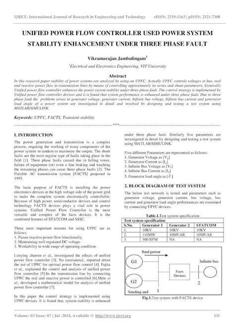 pdf unified power flow controller used power system dokumen tips