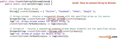 in java8 how to convert array to stream using arrays stream and stream of operations