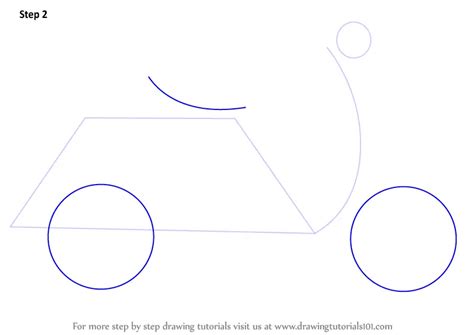 How To Draw A Scooter Two Wheelers Step By Step DrawingTutorials101