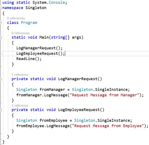 singleton design pattern in c part 1 codeproject