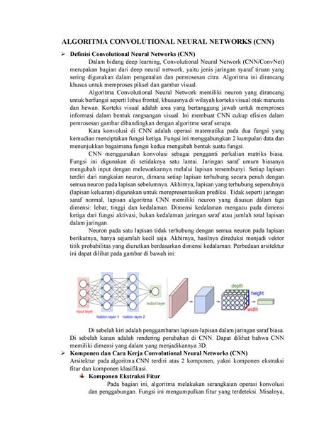 resume algoritma cnn algoritma convolutional neural networks cnn definisi convolutional