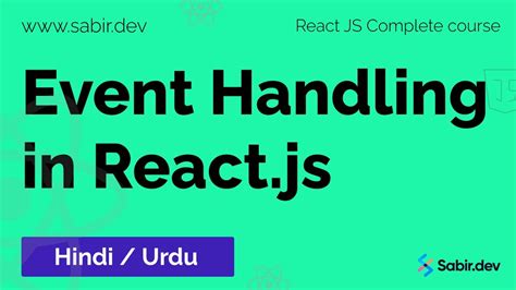 2 2 Event Handling In React JS YouTube