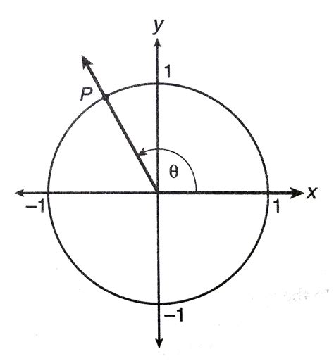 the terminal side of an angle theta in standard position passes throug