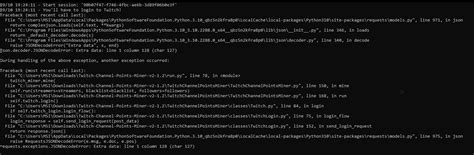 does not work json decoder jsondecodeerror extra data line 1 column 128 char 127 · issue