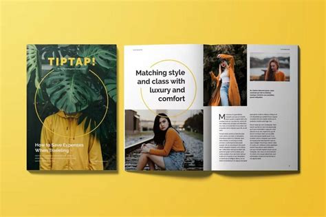 Template Majalah Terbaik Dengan Tata Letak Sampul Modern Kreatif