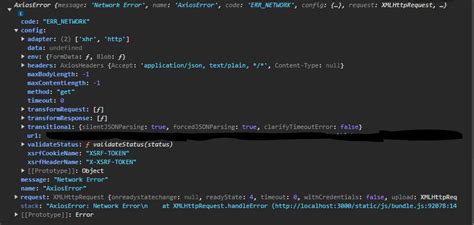 reactjs getting axios error err network when fetching data using aws lambda function url in