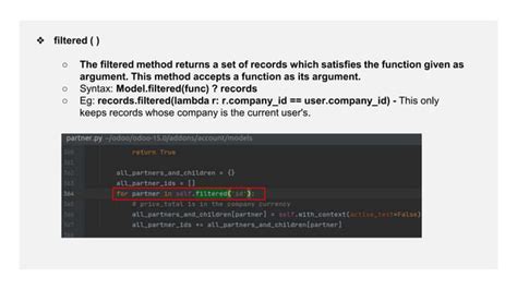Odoo ORM Methods Object Relational Mapping In Odoo15 PPT Free
