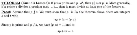 [solved] arguments in proof for euclid s lemma 9to5science