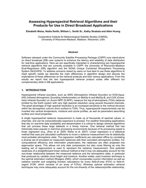 pdf assessing hyperspectral retrieval algorithms and their products for use in direct