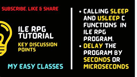 calling sleep and usleep c functions in ile rpg program delay the program by seconds or