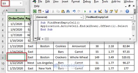 excel vba find the next empty cell in range 4 examples exceldemy