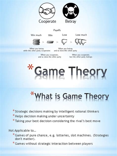game theory and its application pptx game theory mathematical economics