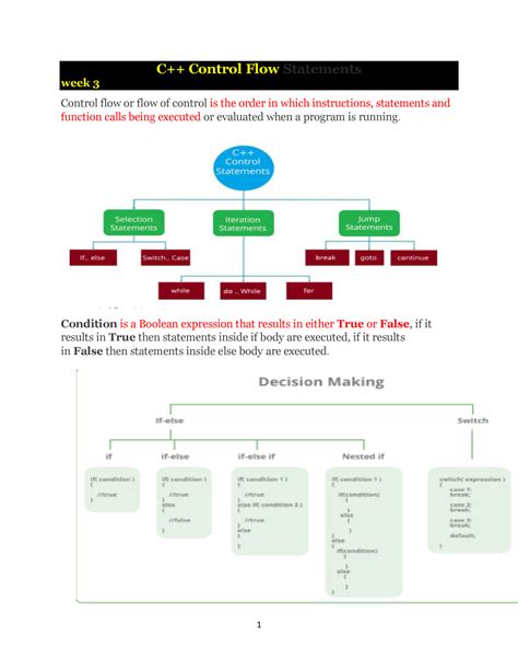c control structures c control flow statements week 3 control flow or flow of control is
