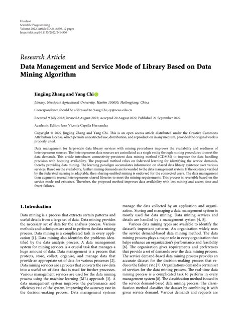 pdf data management and service mode of library based on data mining algorithm