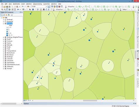 Weighted Thiessen Polygons