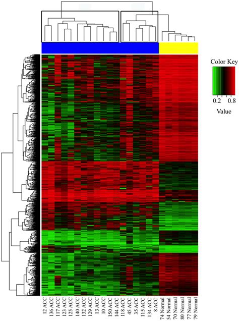 unsupervised clustering analysis of normal and acc samples using dml download scientific