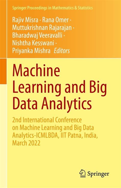 springer proceedings in mathematics and statistics 401 machine learning and big data