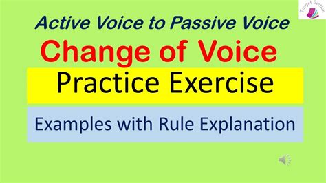 Active And Passive Voice Practice Exercise Ll Change Active To Passive