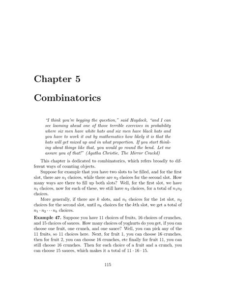ch 5 combinatorics notes chapter 5 combinatorics “i think you re begging the question ” said