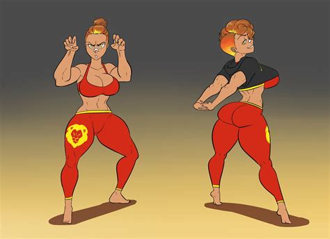 Rule 34 1girls Arms Behind Back Ass Athletic Athletic Female Big Ass Big Breasts Breasts Brown