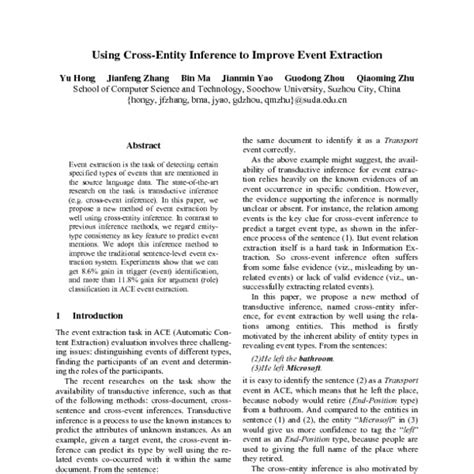 using cross entity inference to improve event extraction acl anthology