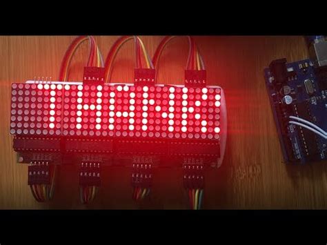 ARDUINO MAX7219 8x8 LED MATRIX SCROLLING TEXT YouTube