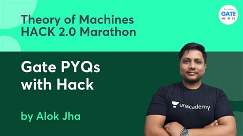 theory of machines hack 2 0 marathon gate pyqs with hack 1 gate 2022 youtube