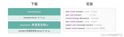 js日期处理类库moment js使用指南 cfanz编程社区