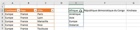Cr Er Des Listes D Roulantes En Cascade Dans Excel