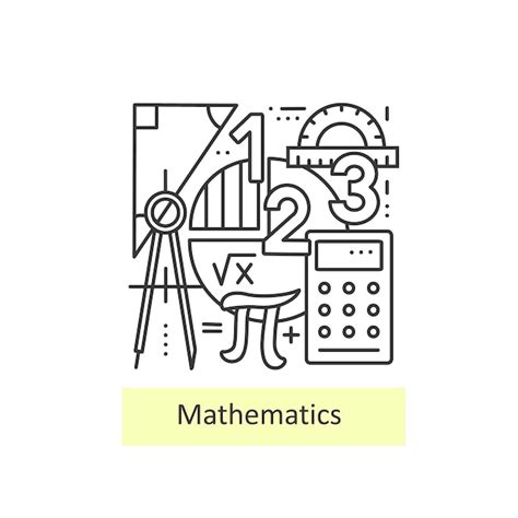 Premium Vector Modern Thin Line Icons Of Mathematics
