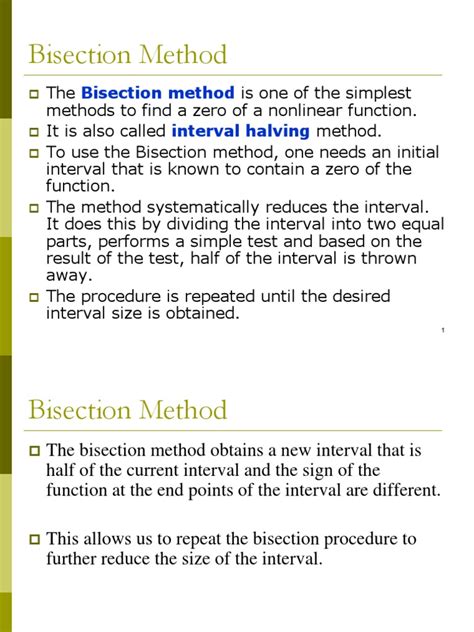 lecture 3 bisection method pdf applied mathematics teaching mathematics