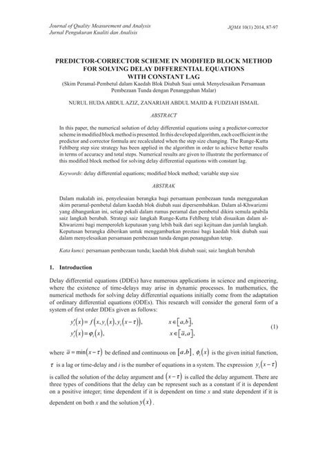 pdf predictor corrector scheme in modified block method for solving dokumen tips