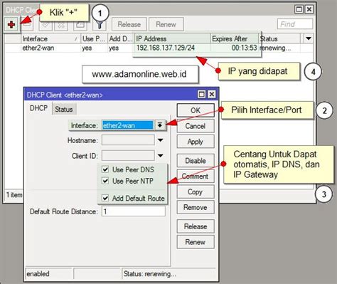 Cara Setting MikroTik Sebagai DHCP Server NANA NUR VITA SARI