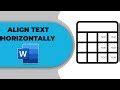 How To Align Text Horizontally In Word Table The Graphic Home