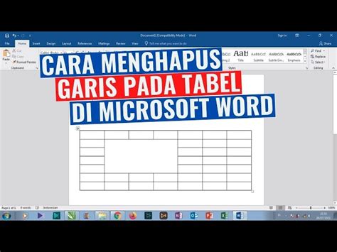 Cara Mudah Menghapus Tabel Di Word Panduan Praktis