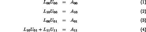 derivation of a block algorithm for lu factorization