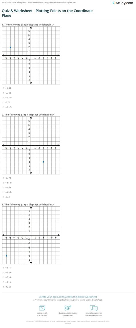 plotting points on a coordinate plane worksheet
