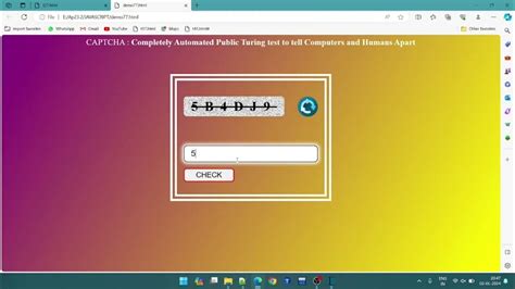 captcha creation and captcha validation in javascript html css bootstrap javascript
