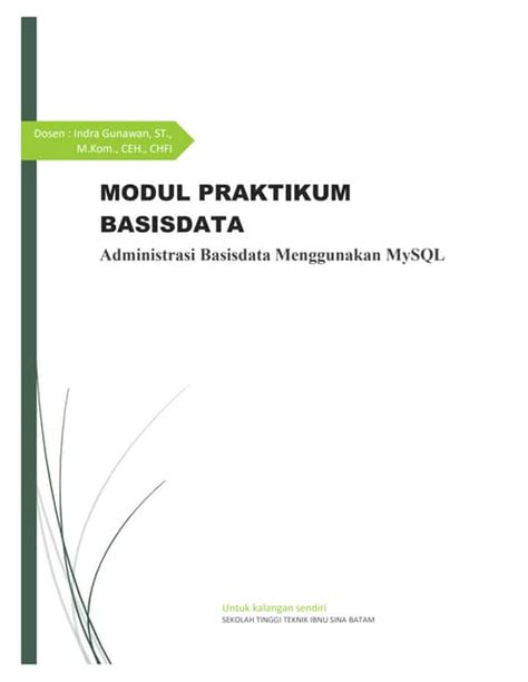 modul praktikum basisdata pdf